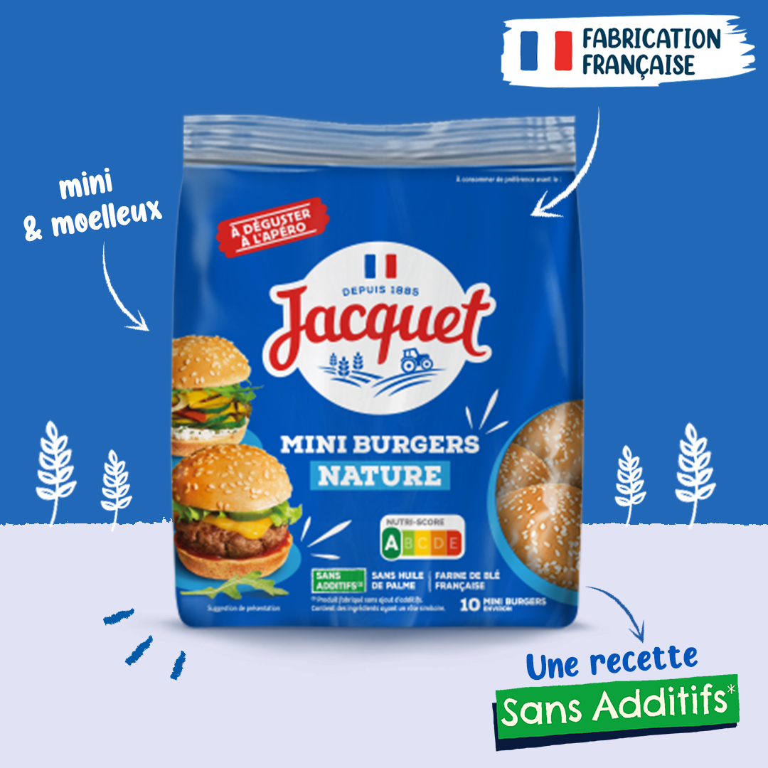 New product: Plain mini burger buns - Jacquet Brossard